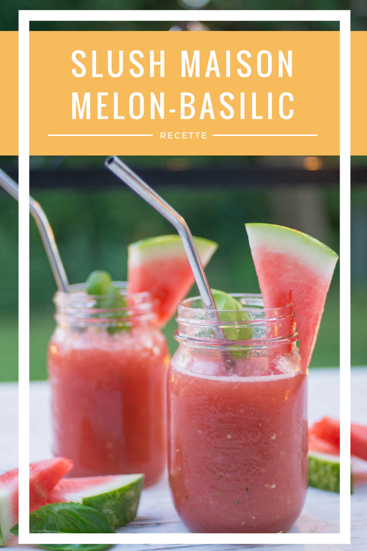 Slush maison melon-basilic